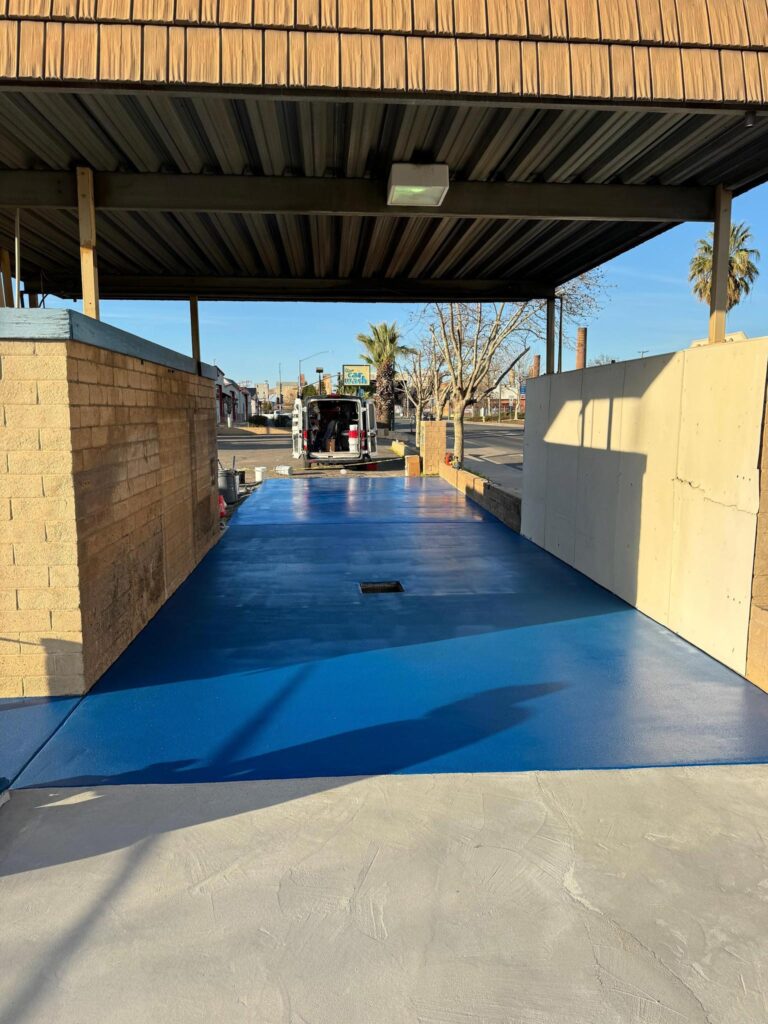 Urethane Cement Floor Installation in a California Car Wash Bay ...