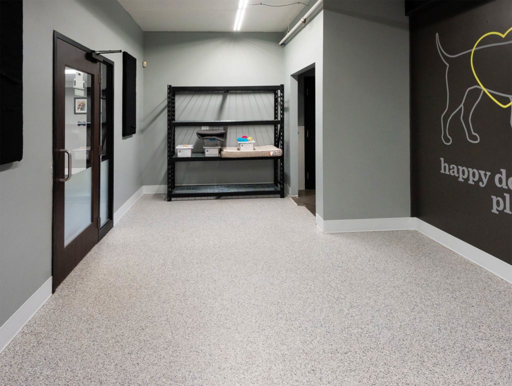 Endura Vinyl Chip Flooring using Epoxy & Polyaspartic Resins